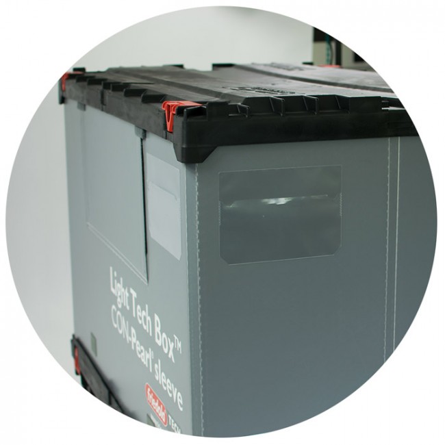 document pocket on Light TECH Box plastic pallet box